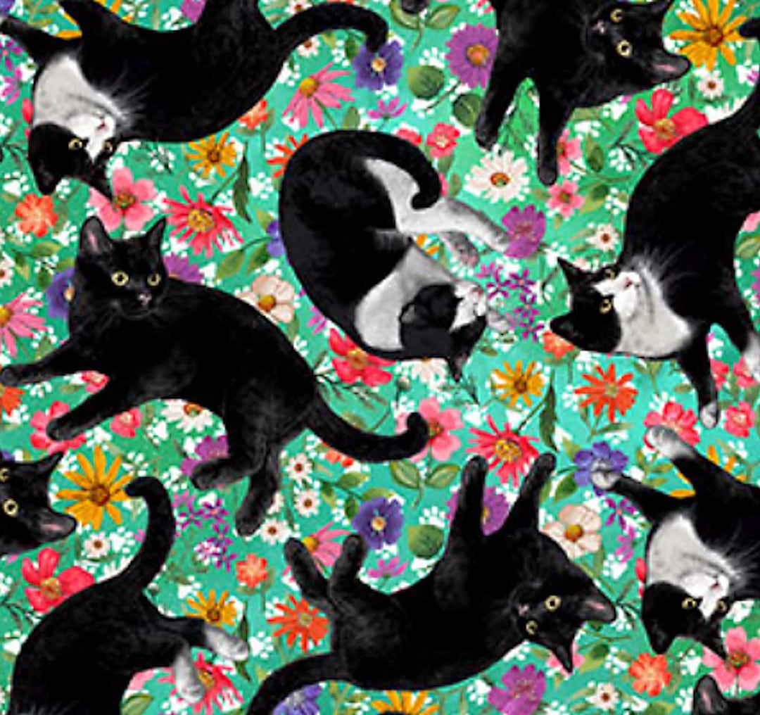 New - Hide and Seek Cat Toss - Deborah Edwards - Northcott - 1 Yard ...