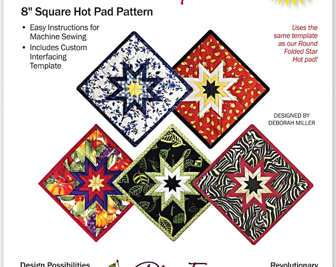 Folded Star Squared Hot Pad Plum Easy Patterns - Etsy