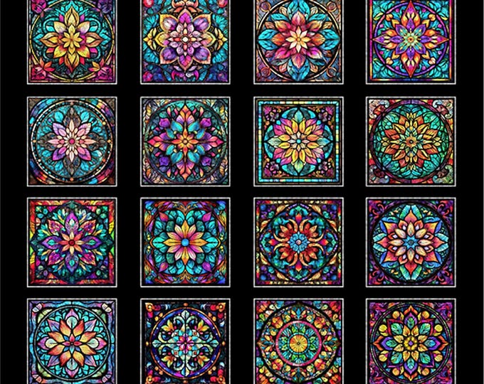 Radiant Reflections Stained Glass Blocks - Morris Creative - QT Fabrics ...
