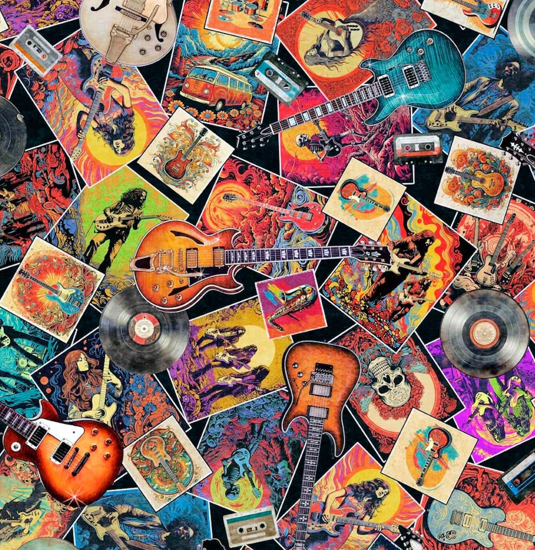 Rock N Roll Fantasy - Rock Stars - Morris Creative Group - QT Fabrics ...