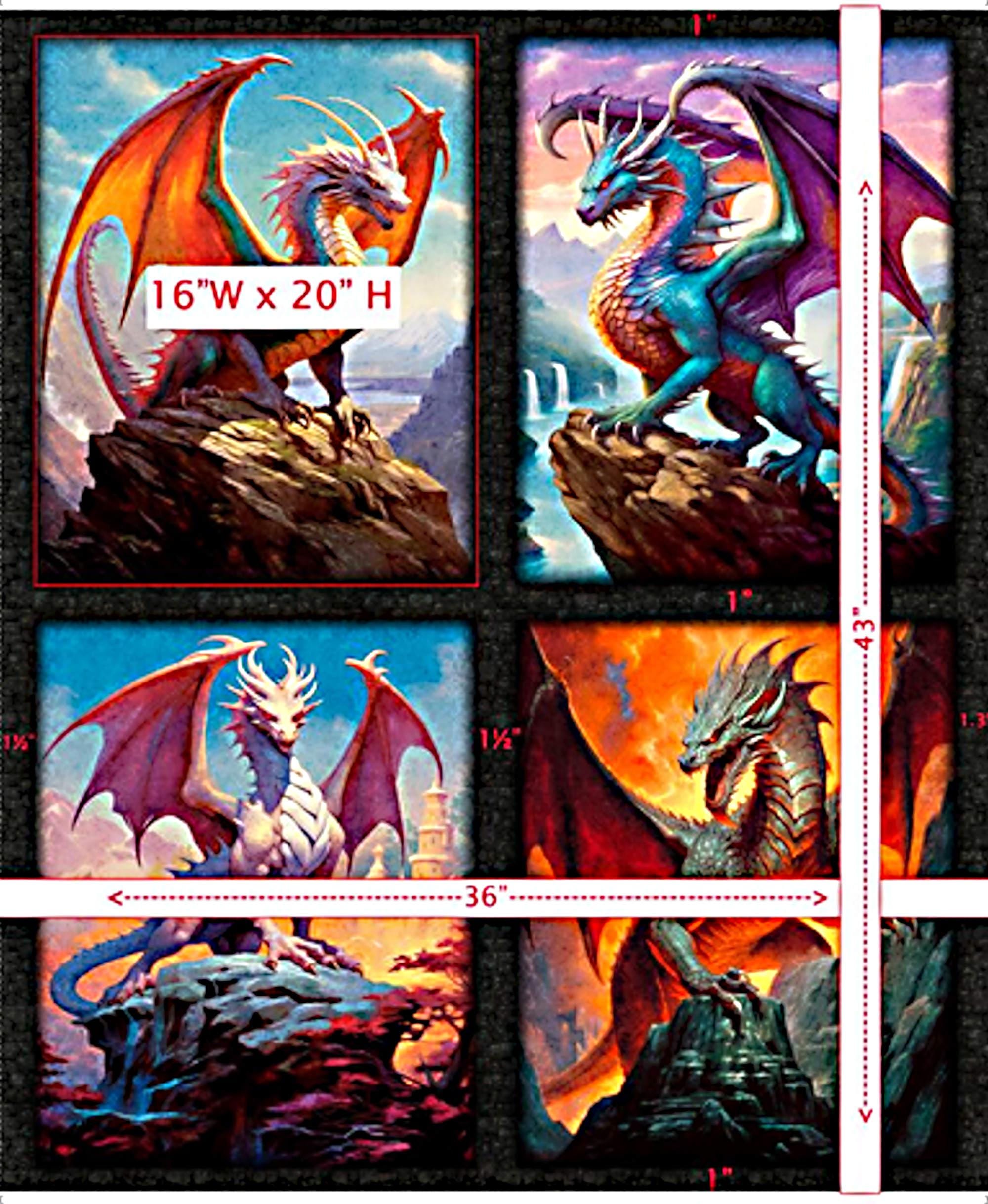 New - Dragon's Song Patches - Morris Creative Group - QT Fabrics - 1 ...
