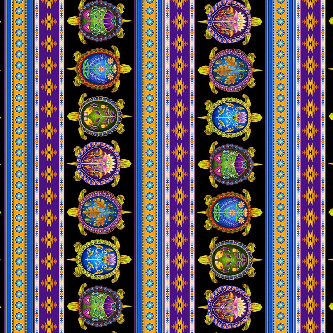 Indigenous Turtles Stripe David Martin Collection Elizabeth Studios ...