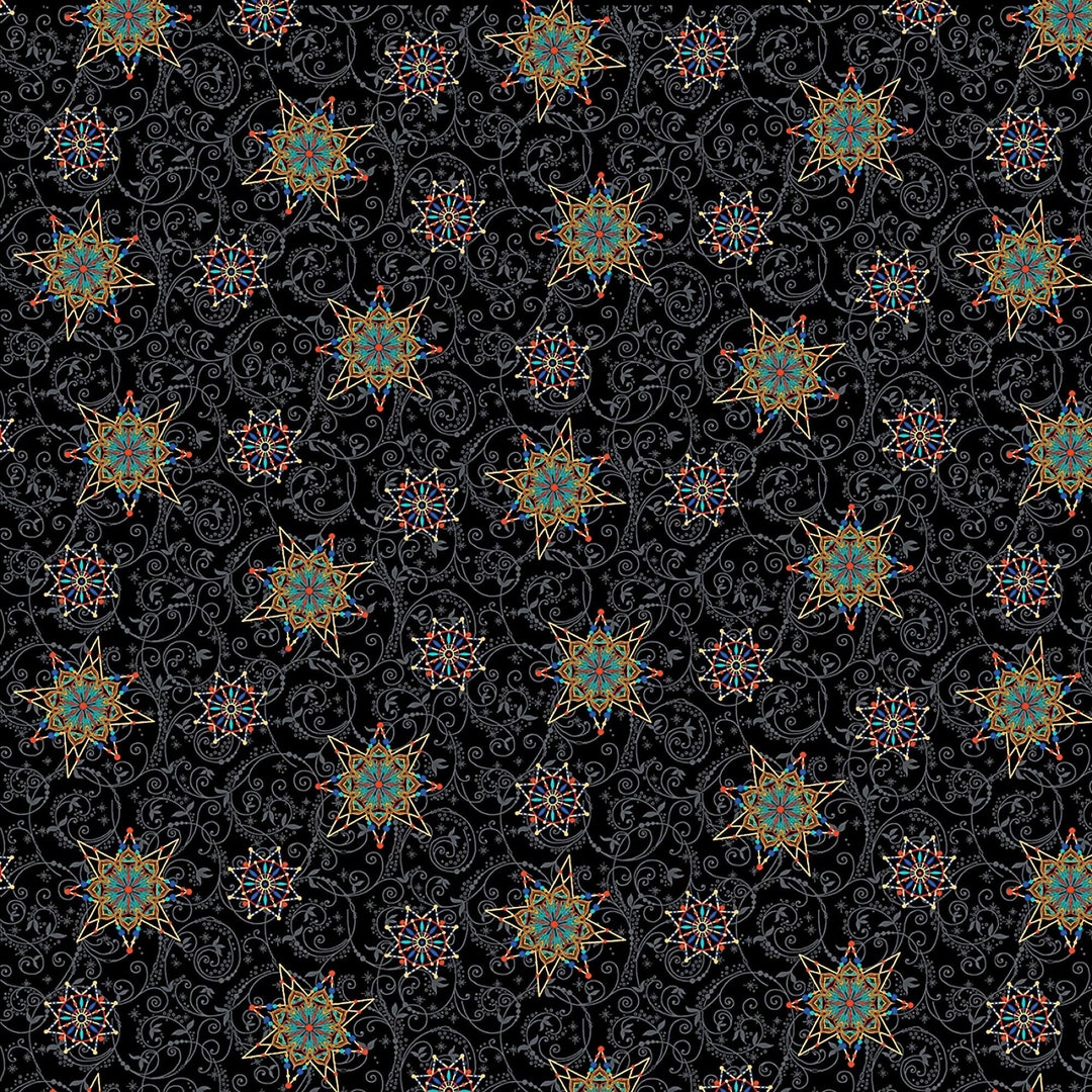 Moon and Sun Mystical Medallion - David Galchutt - Benartex - Yardage ...