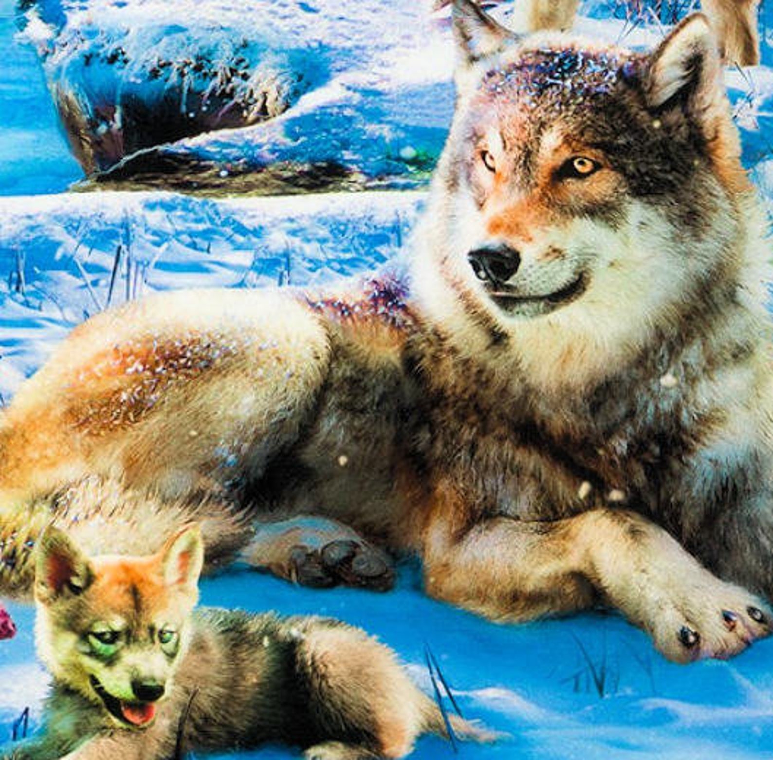 Nightfall Wolves Picture This Digital Robert Kaufman 1 - Etsy
