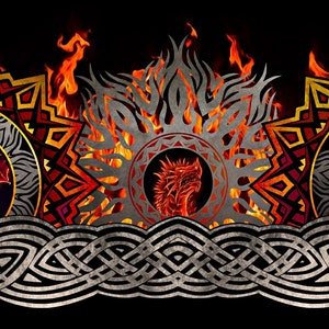 Celtic Red Dragon Border Stripe - in the Beginning - Jason Yenter - 1 ...