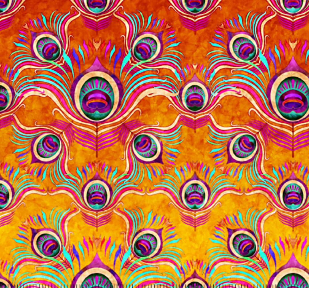 Eclectica Sunshine Peacock Ombre Damask - Dan Morris - Quilting ...