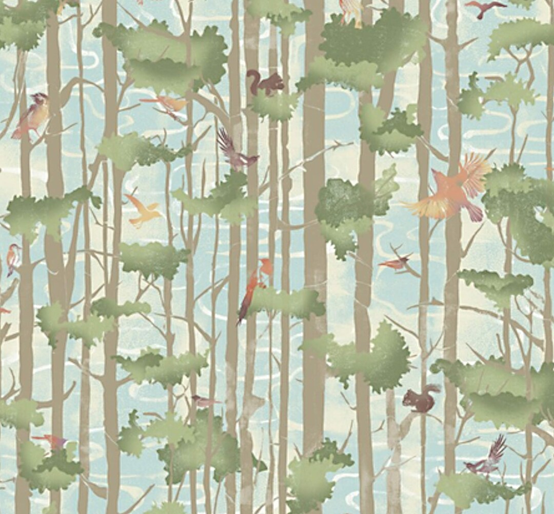 Forest Chatter Tree Tops - Maywood Studio - Yardage and More Available ...