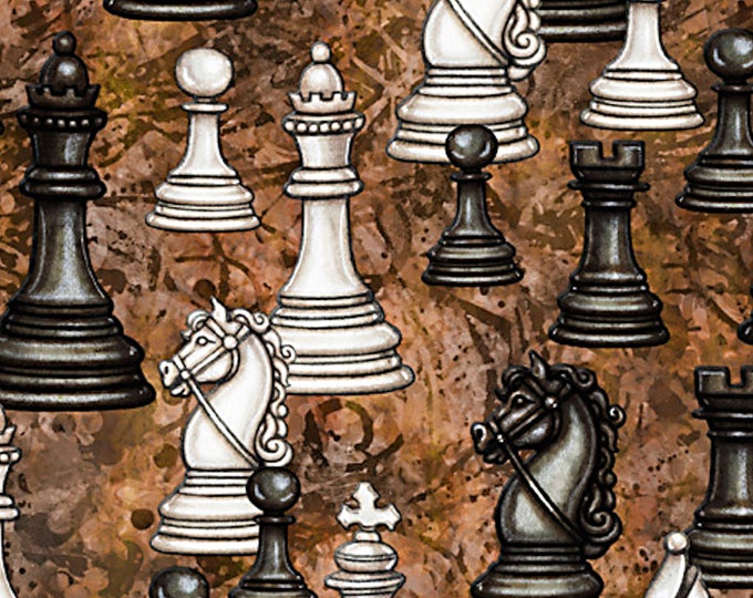 New - Checkmate Chess Pieces - Dan Morris - Quilting Treasures - 7.5 ...