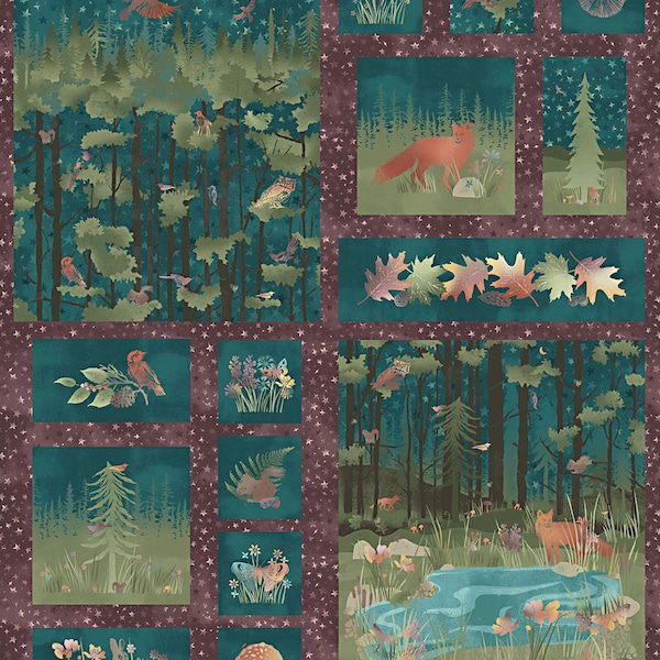 Woodland Fabric - Etsy UK
