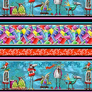 Steampunk Stitchery Stripe Quilting Treasures Half Yard - Etsy