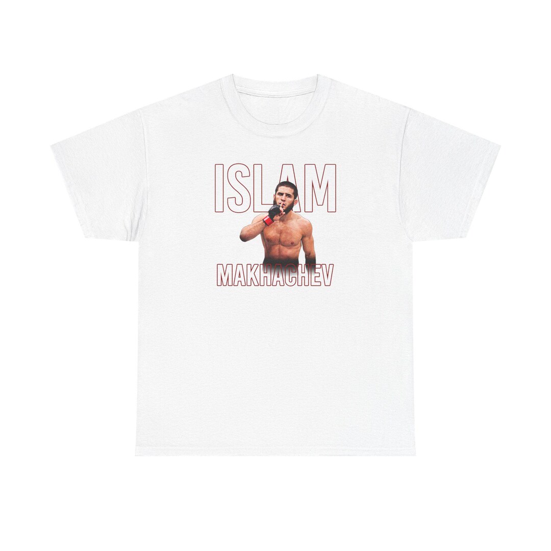 Islam Makhachev White Graphic T-shirt - Etsy