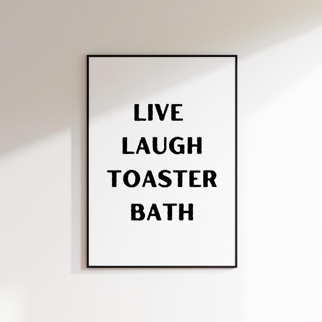 Live Laugh Toaster Bath Sign, Live Laugh Toaster Bath Decor, Live Laugh ...