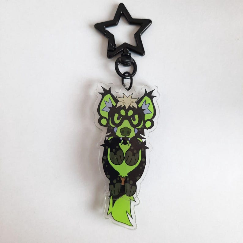 Hyena Tail-wag Keychain - Etsy