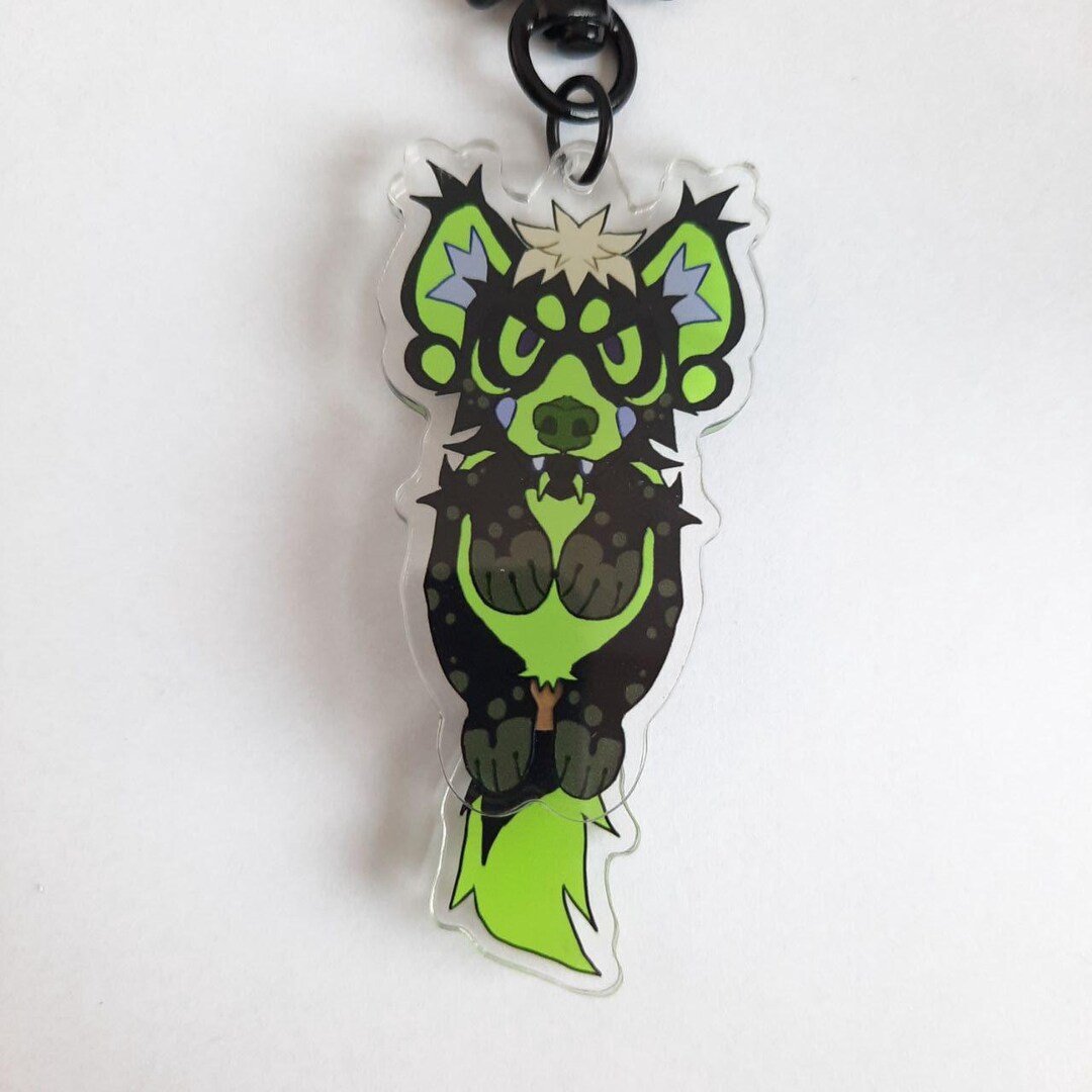 Hyena Tail-wag Keychain - Etsy