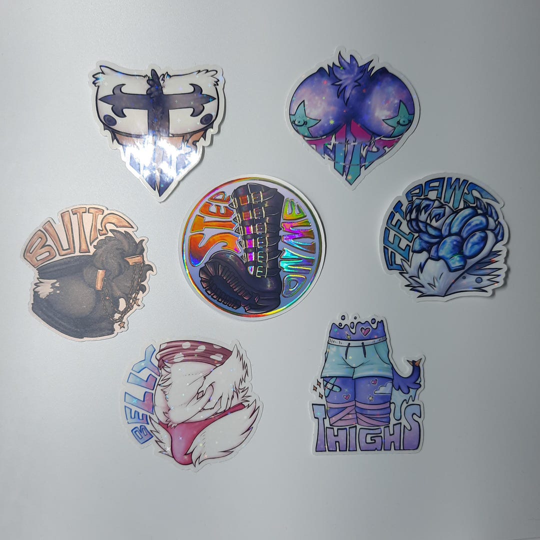 Furry Body Parts Stickers - Etsy