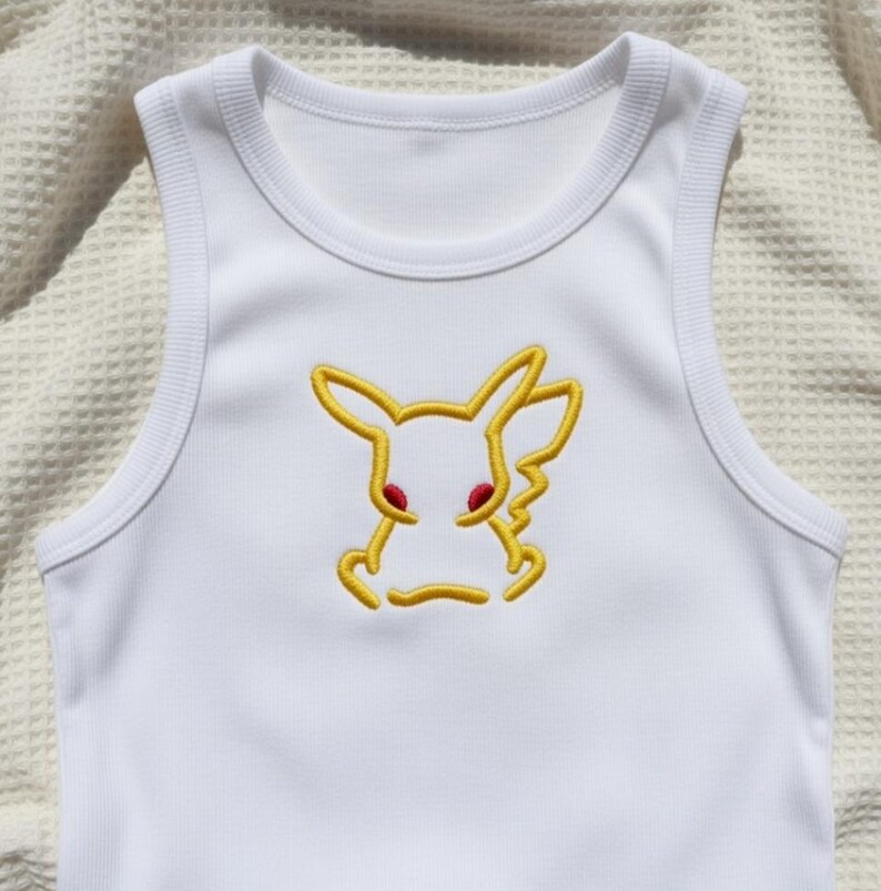 Custom Anime Poke Embroidered Tank Top, Anime Baby Tee, Best Gift ...