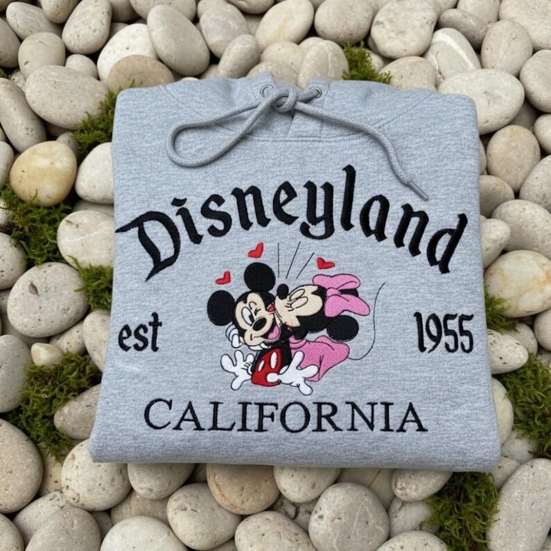 Embroidered Mickey and Minnie Couple Sweatshirt T-shirt Hoodie, Disney ...