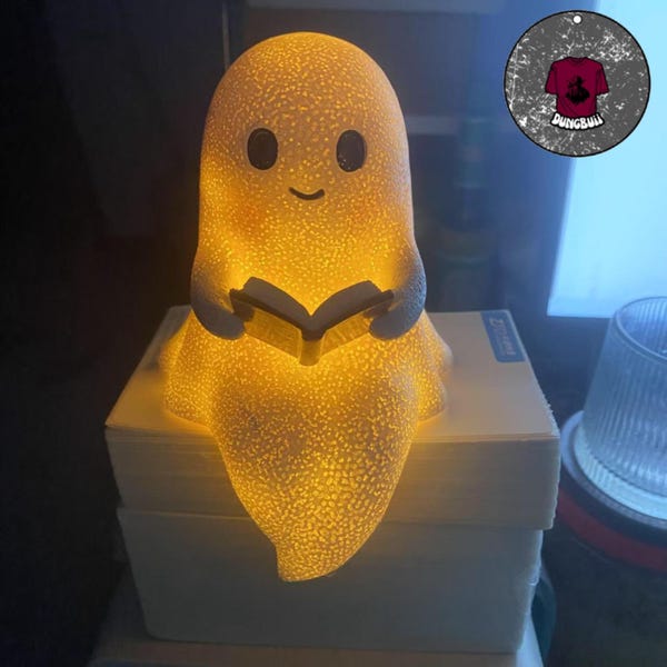 Ghost Reading Book Lamp - Etsy