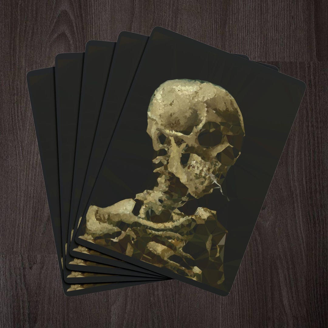 Skeleton Playful Poker Cards, Unique Card Game, Halloween Party ...