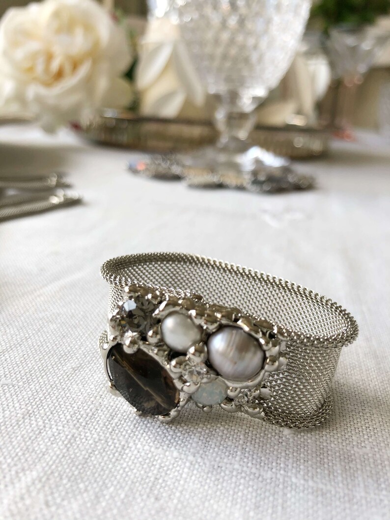 SET OF 6 Luxury and Exclusively Designed Napkin Rings Grey - Etsy