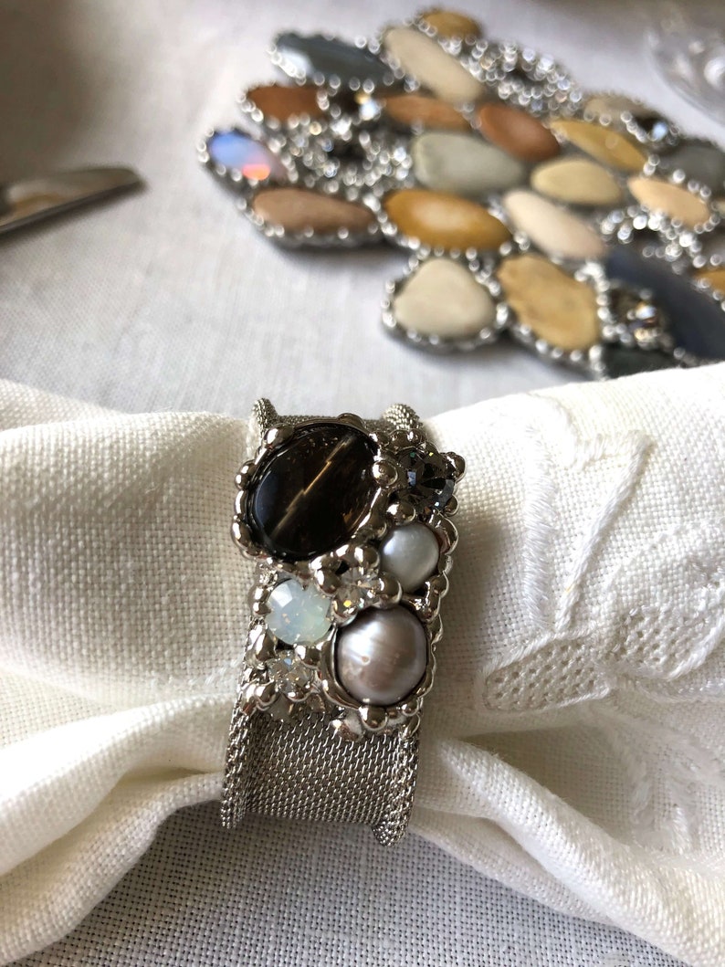 SET OF 6 Luxury and Exclusively Designed Napkin Rings Grey - Etsy
