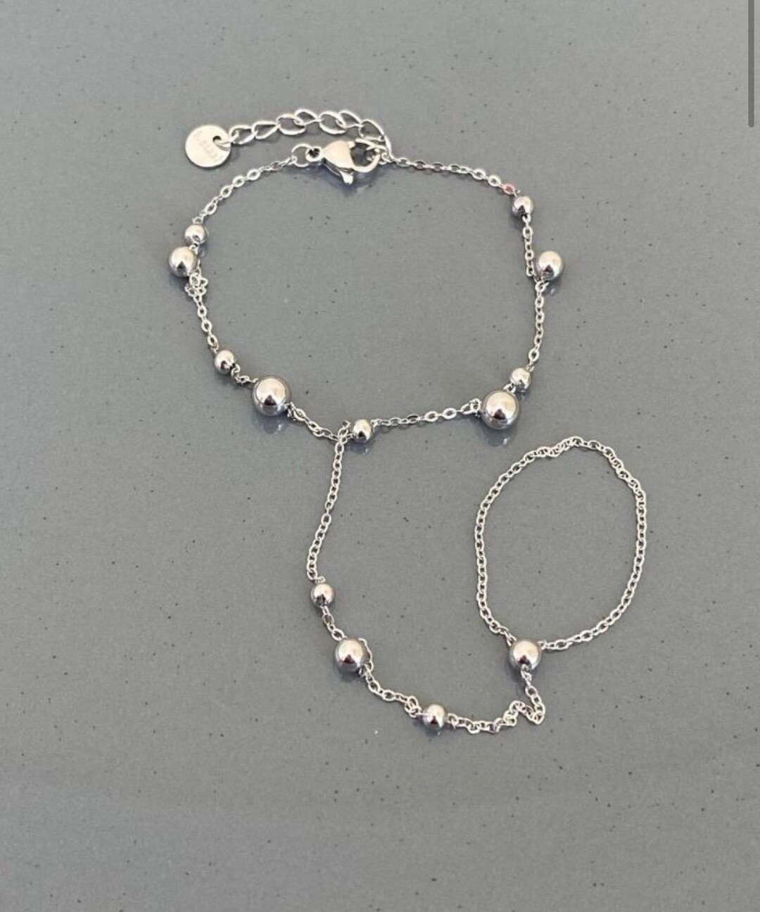Handchain Lina Silver - Stainless Steel - Etsy