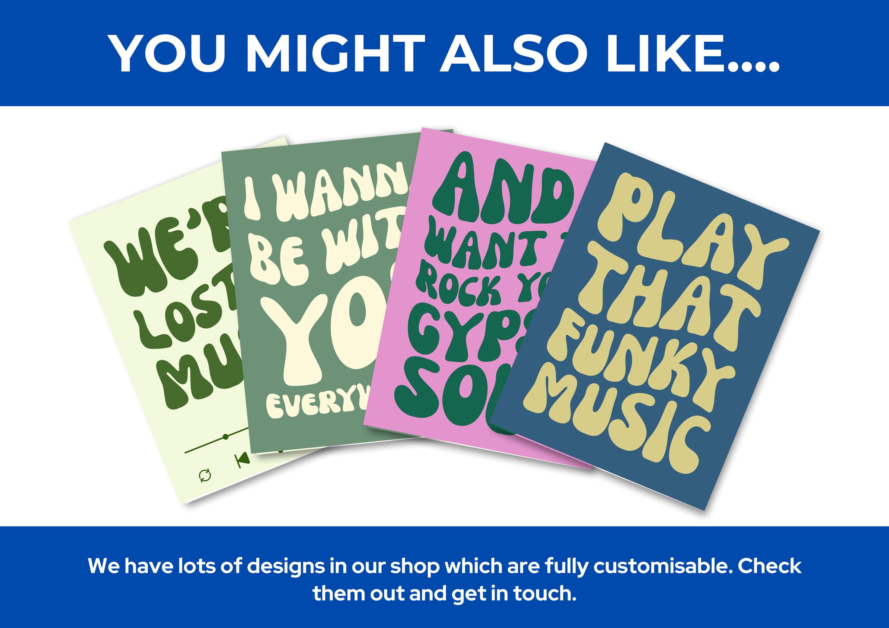 Play That Funky Music Poster: Retro 70s Typography Art (digital ...