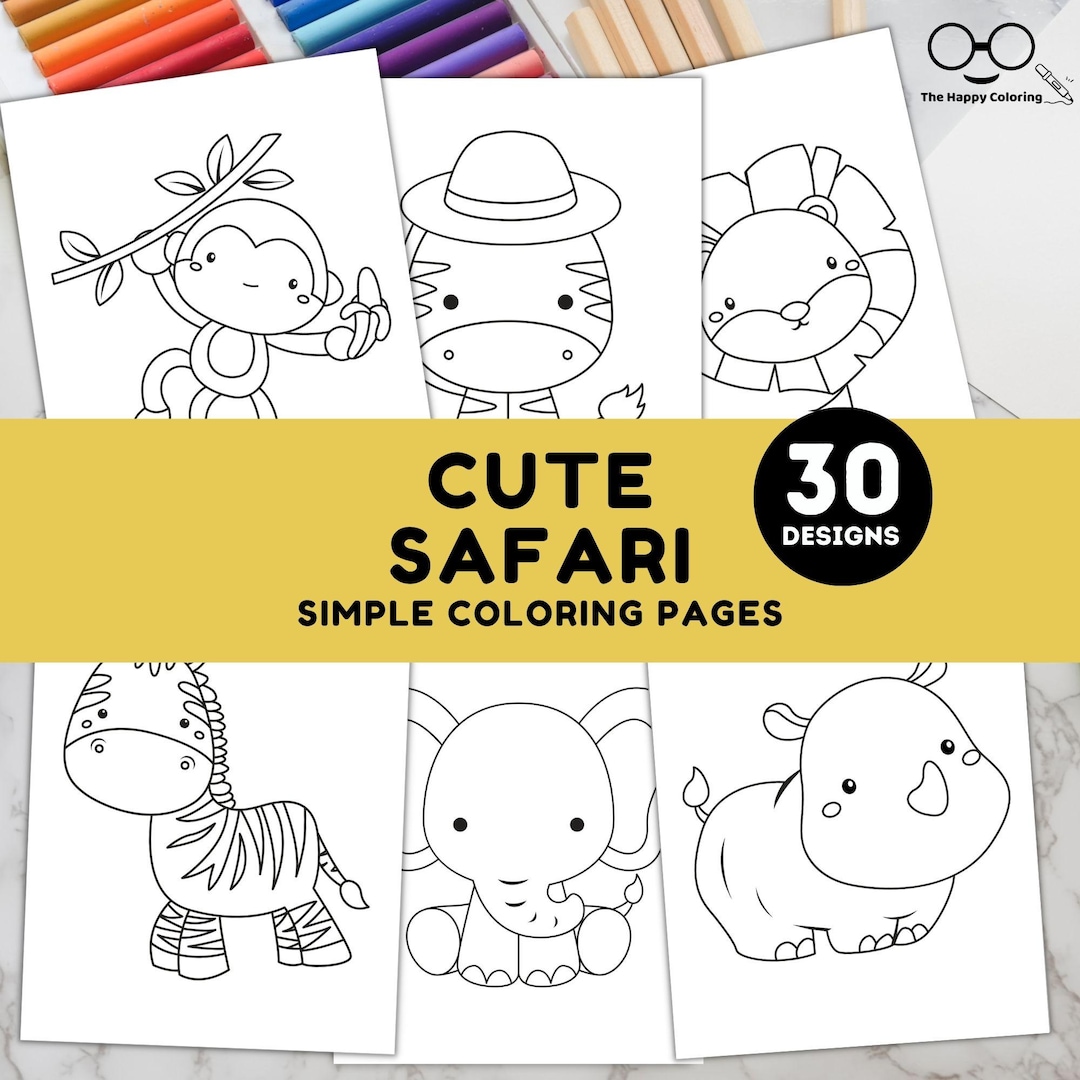Cute Safari Coloring Pages | Printable Safari Animals | Coloring Pages ...