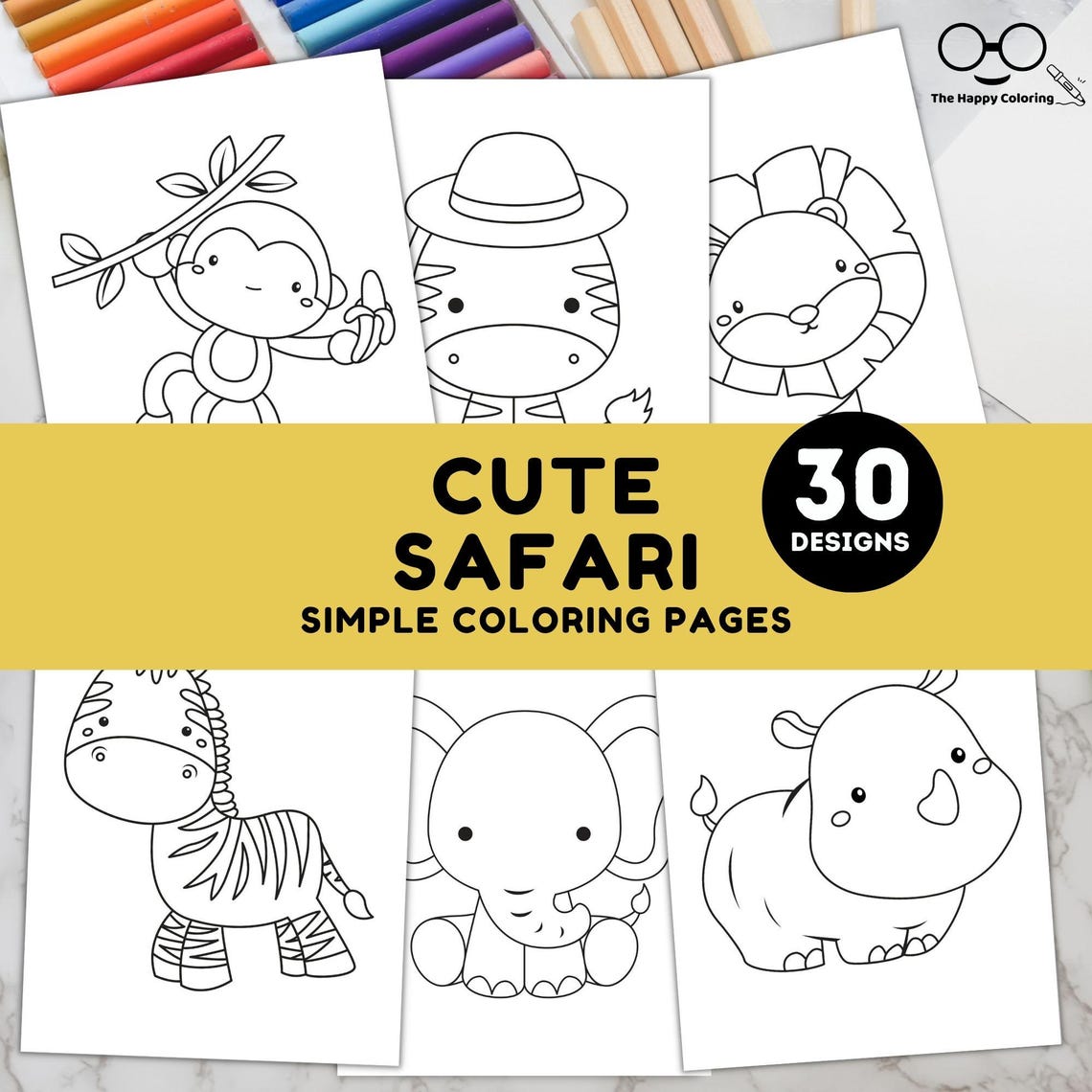 Cute Safari Coloring Pages | Printable Safari Animals | Coloring Pages ...