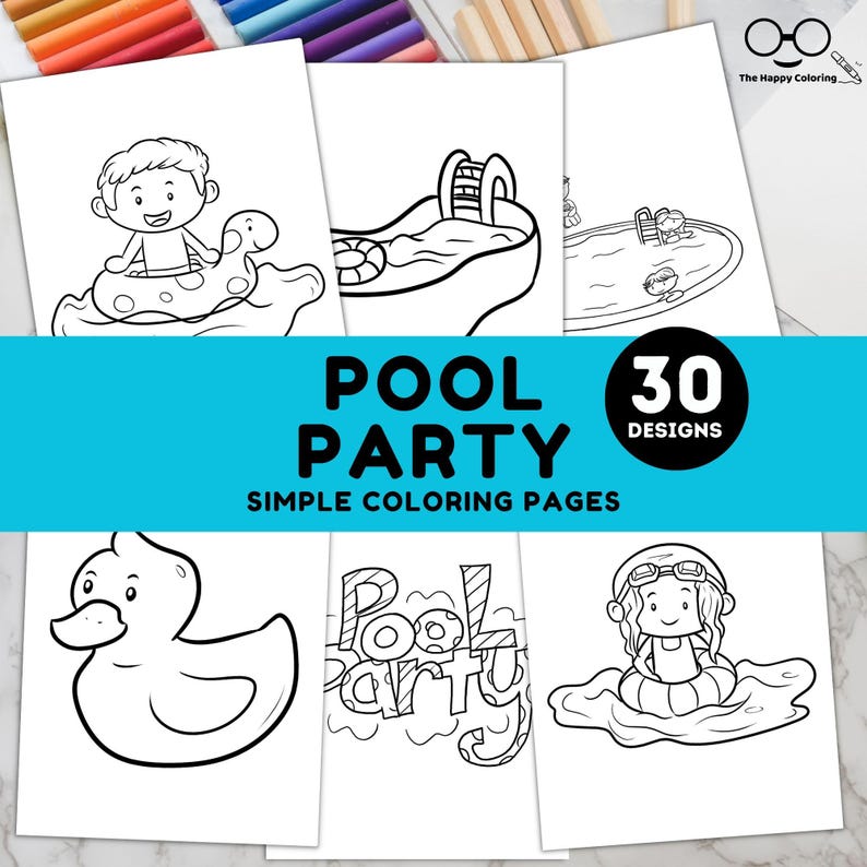 Pool Party Coloring Pages | Printable Pool Float and Beach Ball Sheets ...
