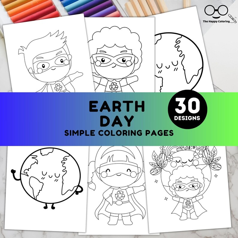 Earth Day Coloring Pages | 30 Printable Designs | Instant Download - Etsy