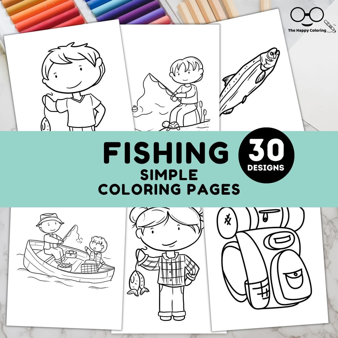 Fishing Coloring Pages for Kids | 30 Printable Outdoor Activity Sheets ...