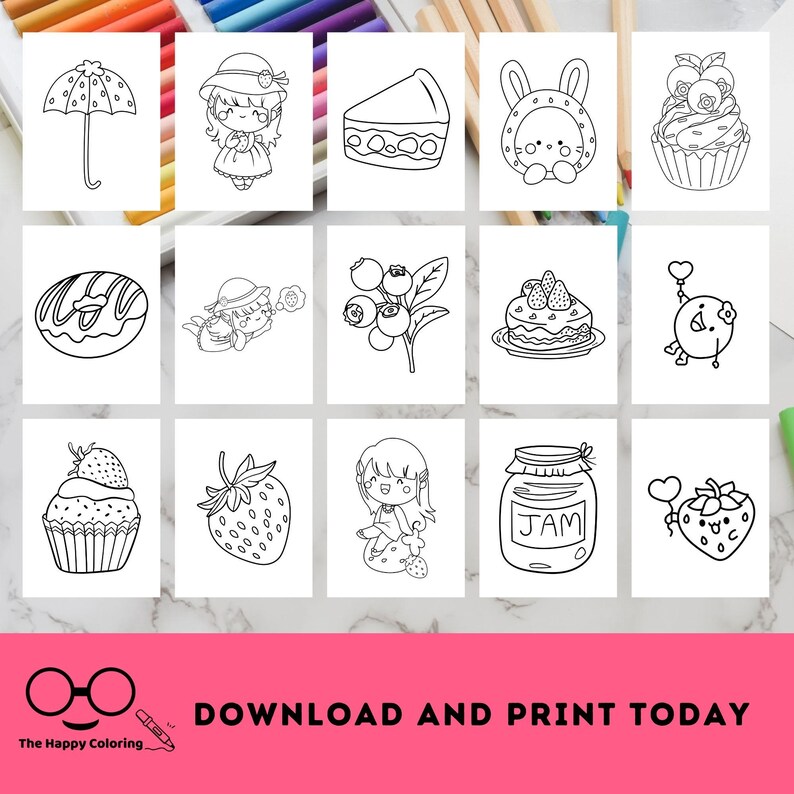 Berries Coloring Pages | Printable Strawberry Blueberry and Fruit ...