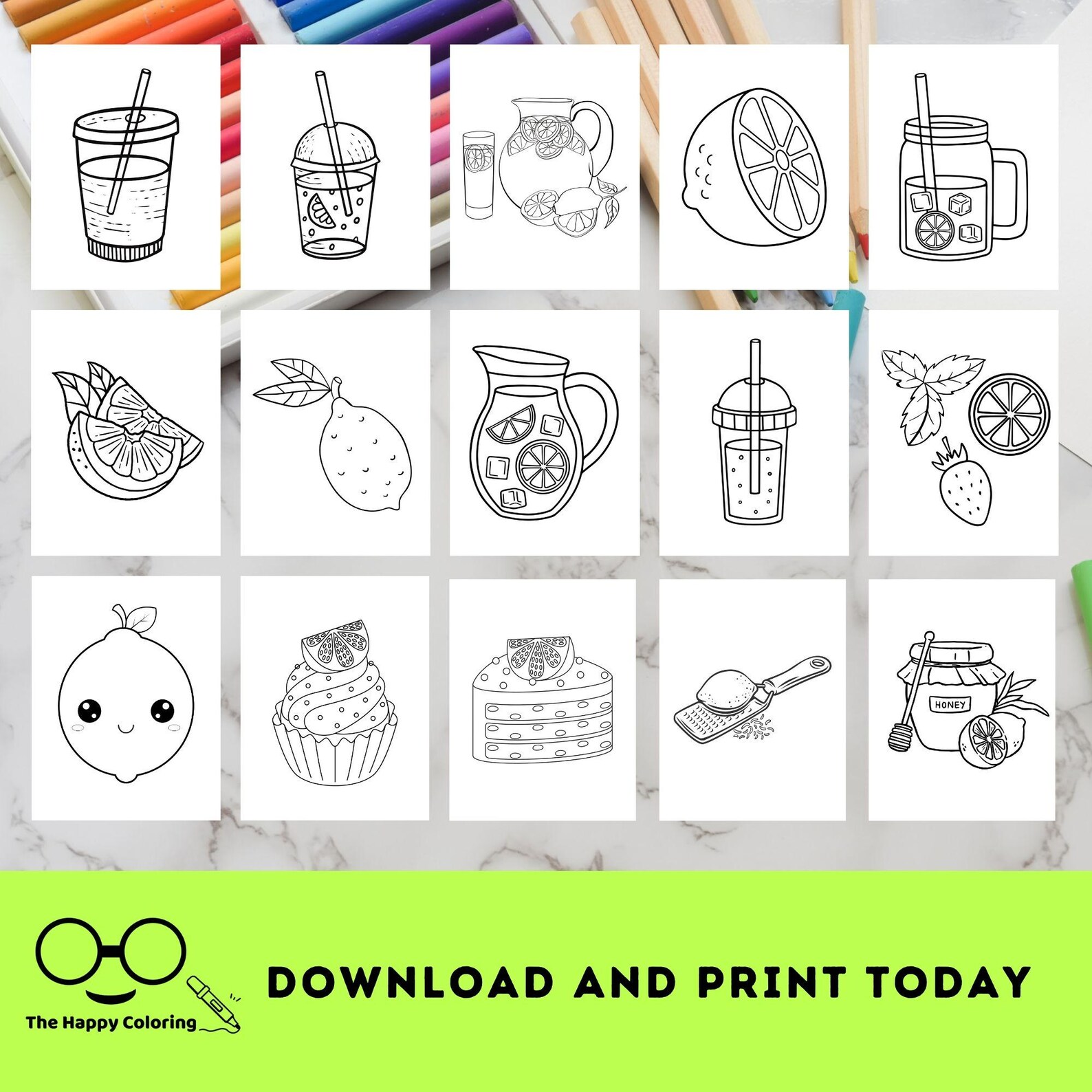 Lemonade Coloring Pages |printable Lemonade Stand and Summer Drink ...