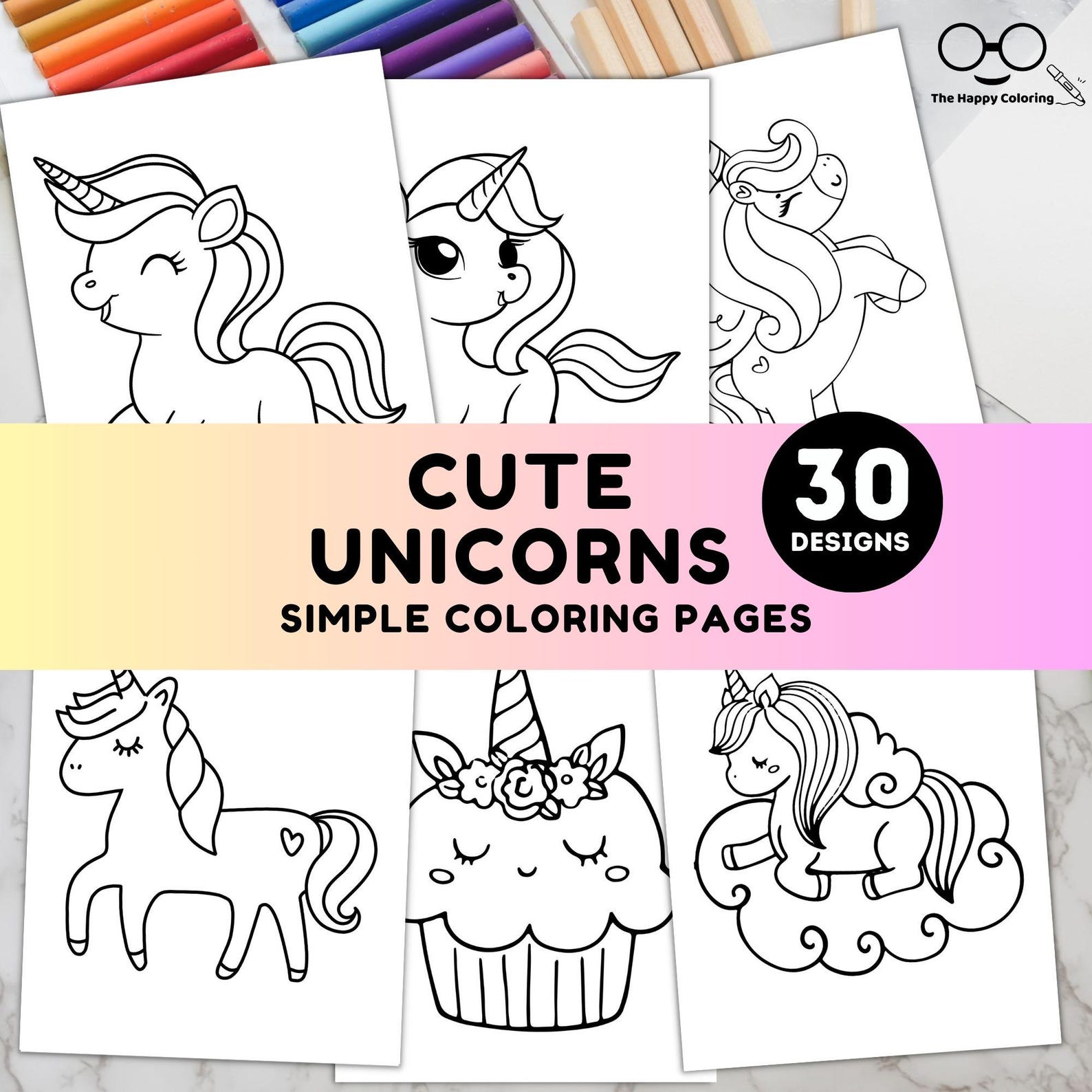 Cute Unicorn Coloring Pages | Printable Unicorn and Rainbow Sheets for ...