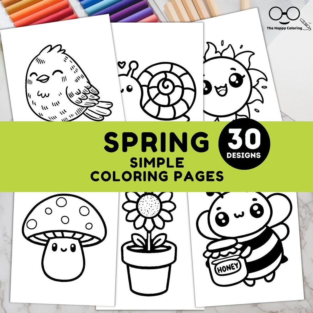 Spring Coloring Pages | Cute Spring Coloring Pages | Easy Spring ...