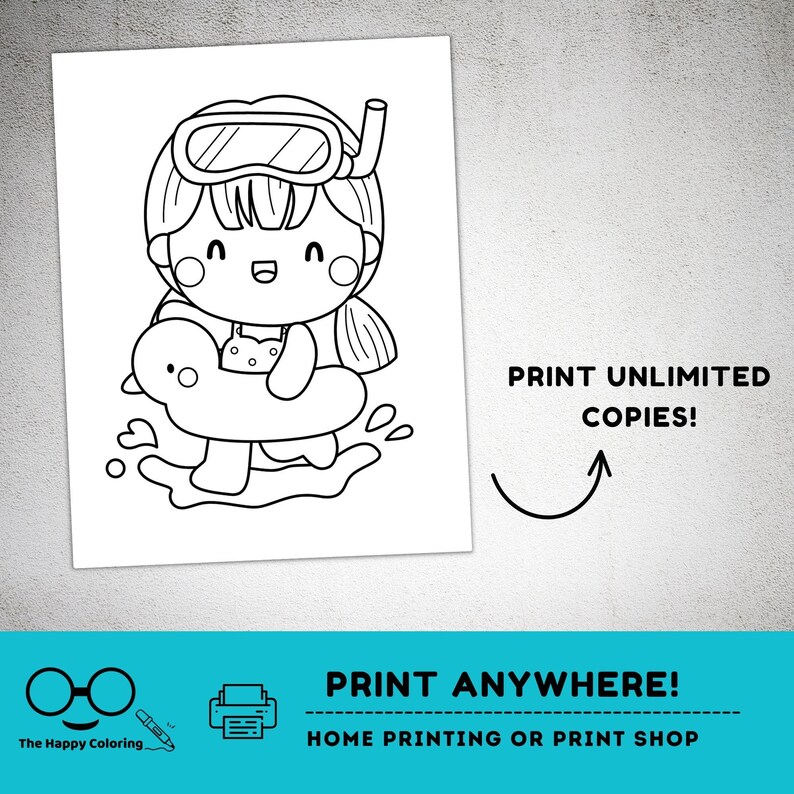 Hello Summer Coloring Pages | Printable Beach and Vacation Sheets for ...