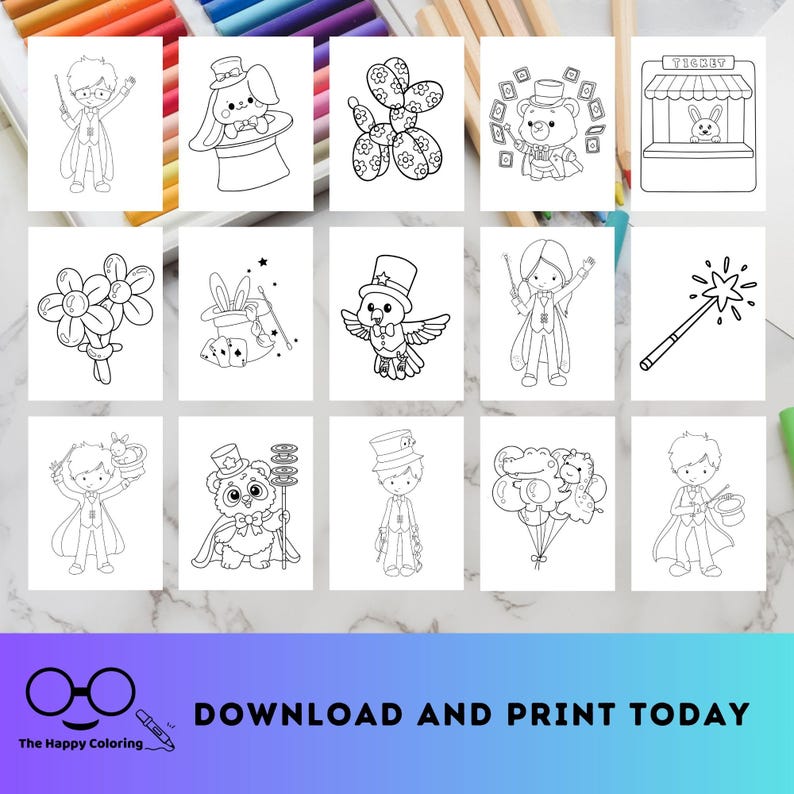 Magic Coloring Pages | Printable Wizard Spell Potion | Magician Girl ...