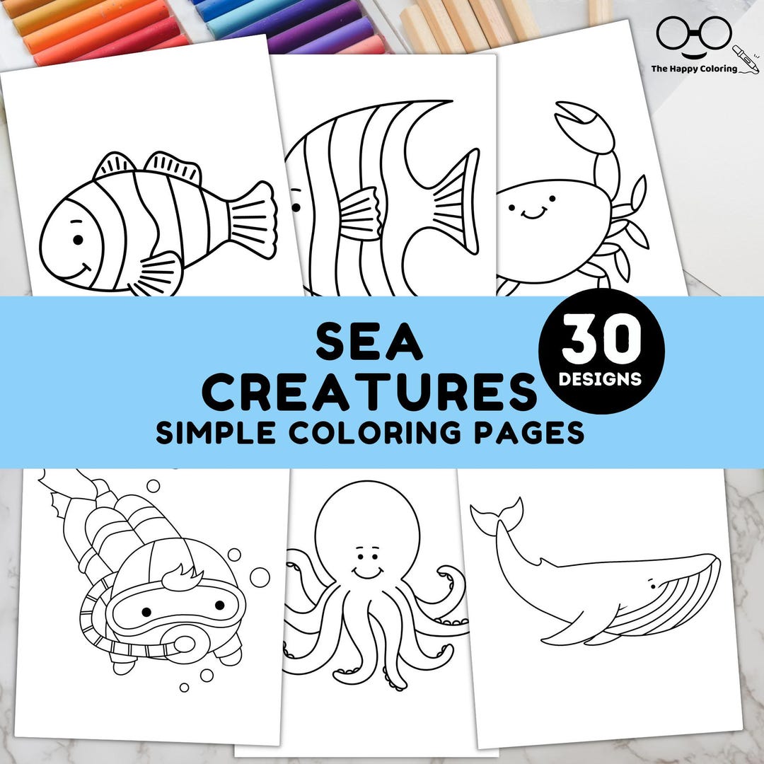 Sea Creature Coloring Pages Printable | Ocean and Marine Life Sheets ...