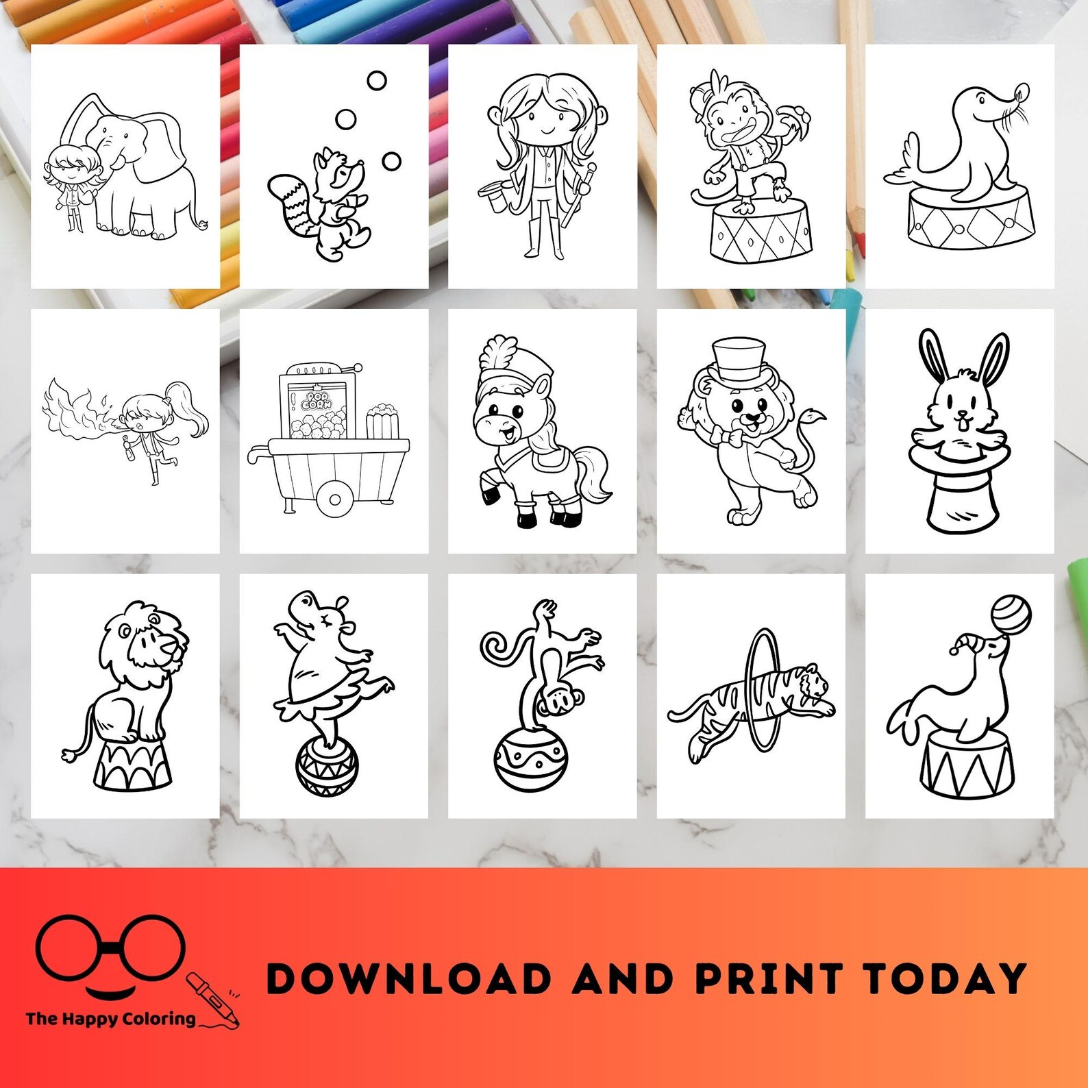 Circus Coloring Pages | Printable Carnival and Big Top Sheets for Kids ...