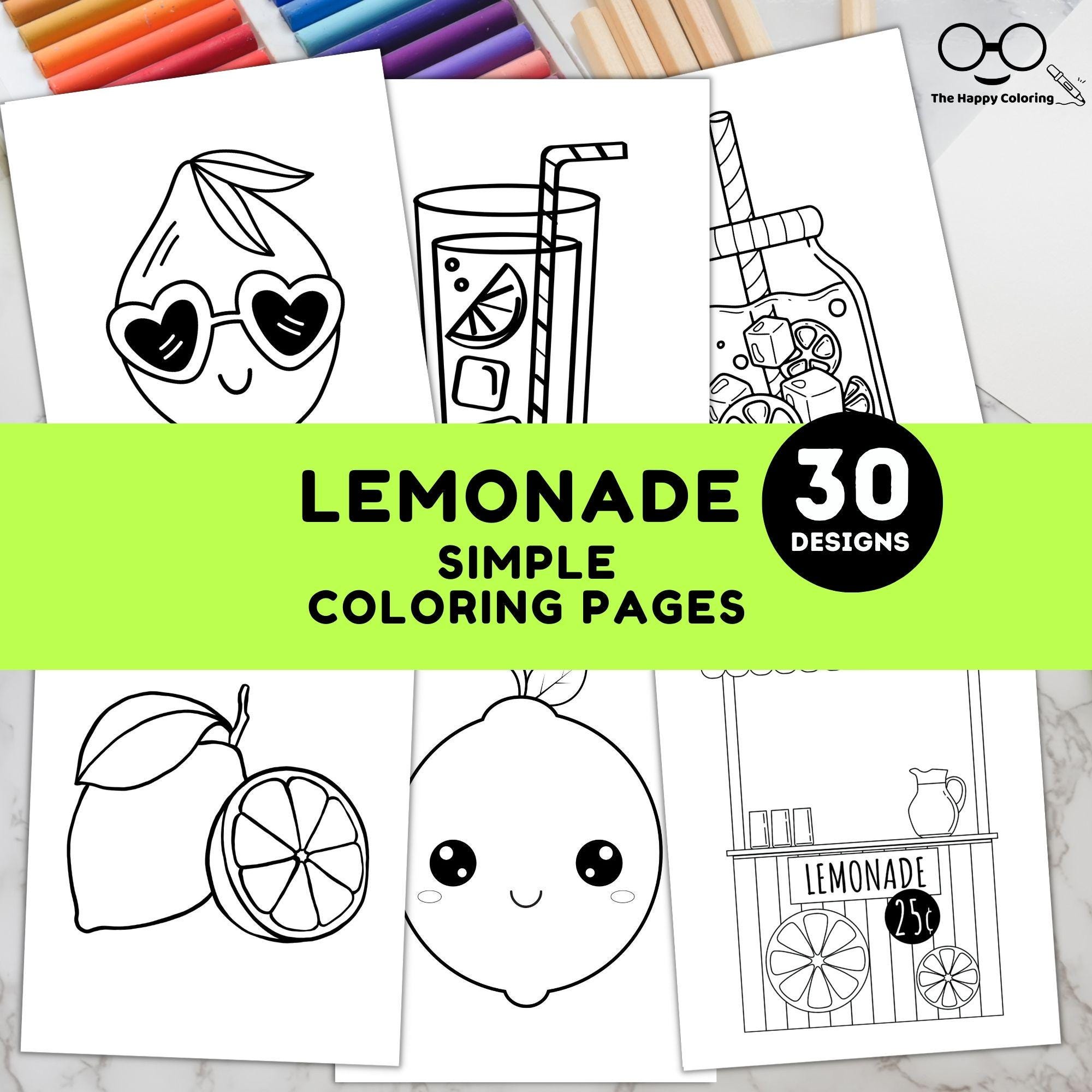 Lemonade Coloring Pages |printable Lemonade Stand and Summer Drink ...