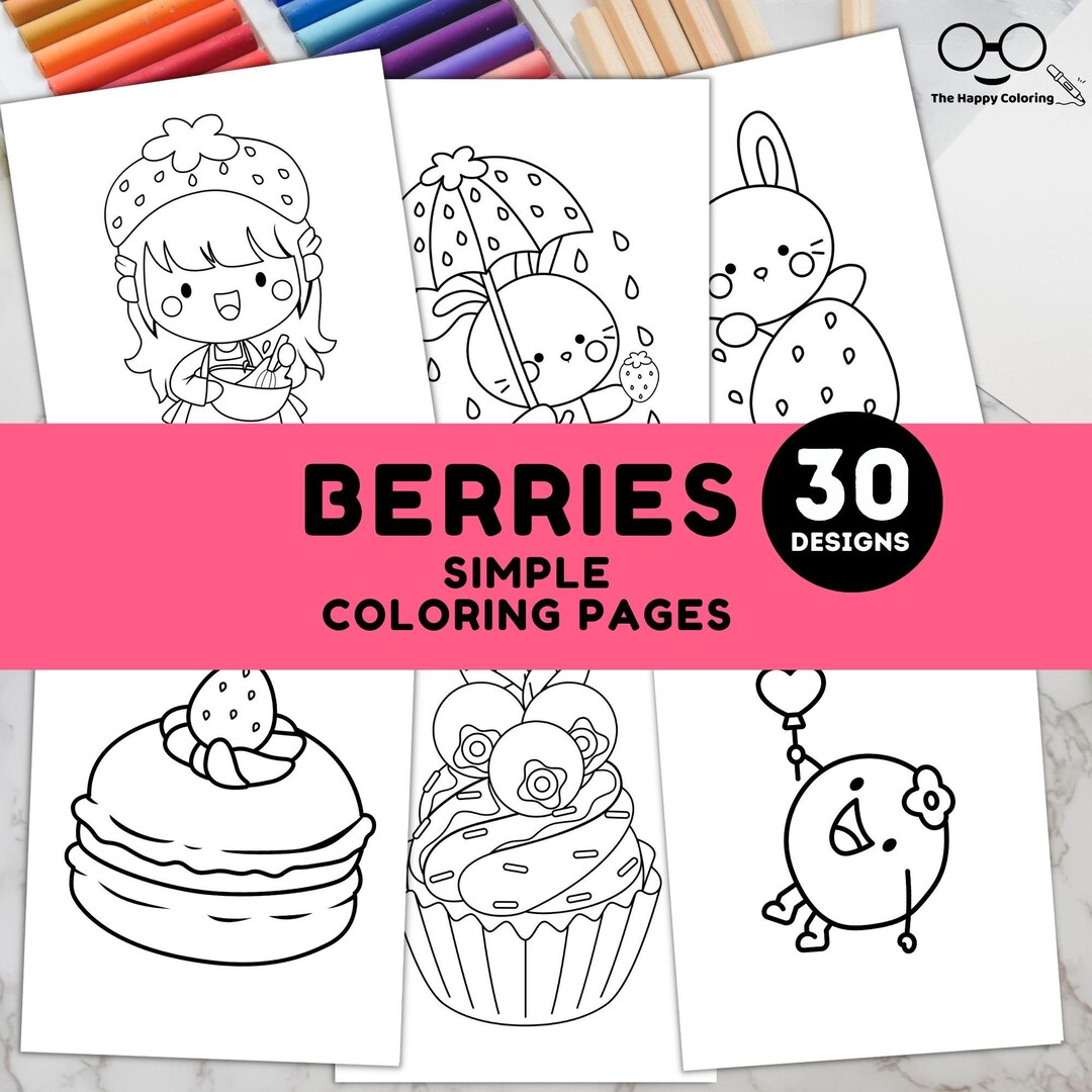 Berries Coloring Pages | Printable Strawberry Blueberry and Fruit ...