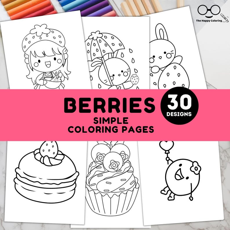 Berries Coloring Pages | Printable Strawberry Blueberry and Fruit ...