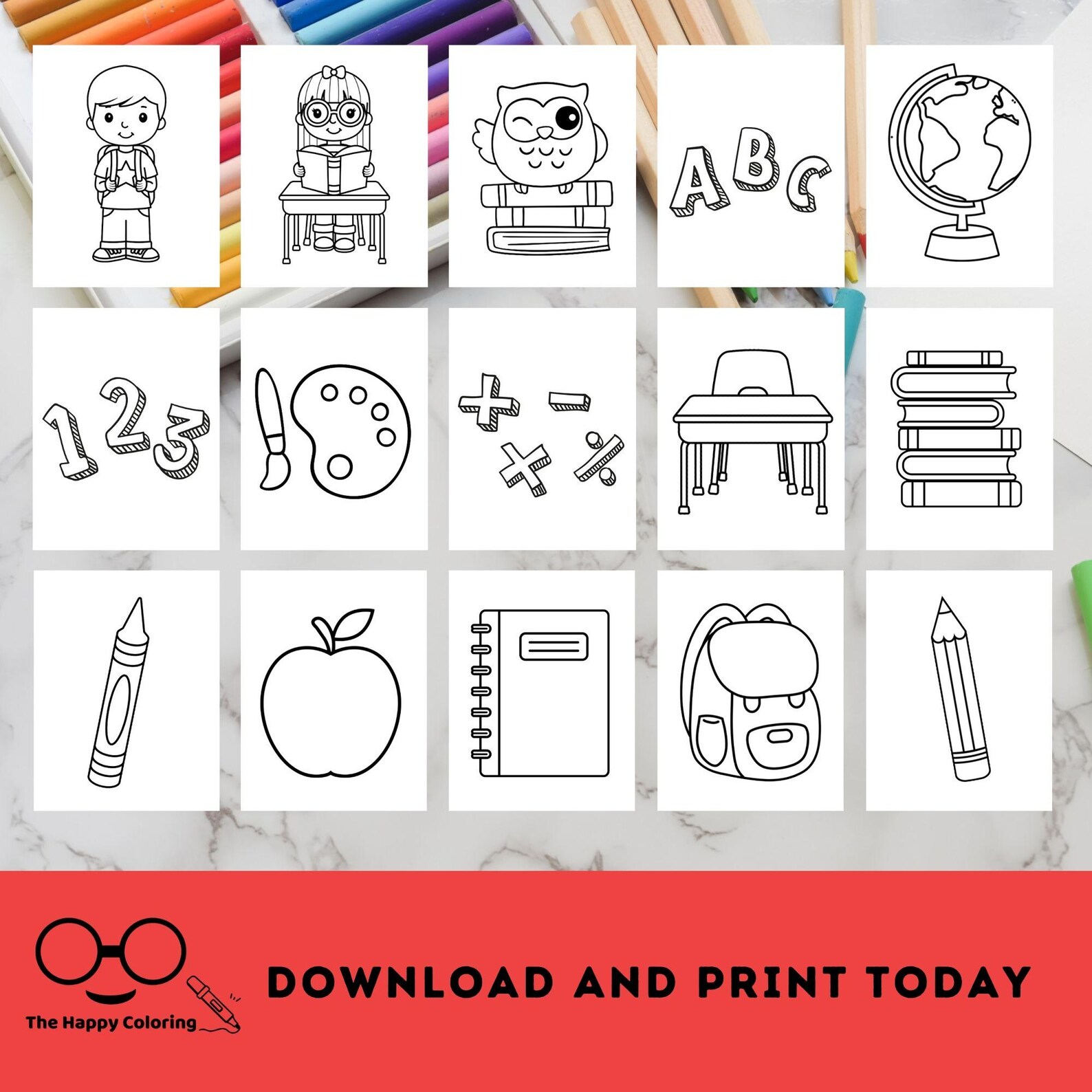 End of School Coloring Pages | Printable School and Graduation Sheets ...