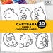 Cute Capybara Coloring Pages | Printable Capybara Sheets for Kids and ...