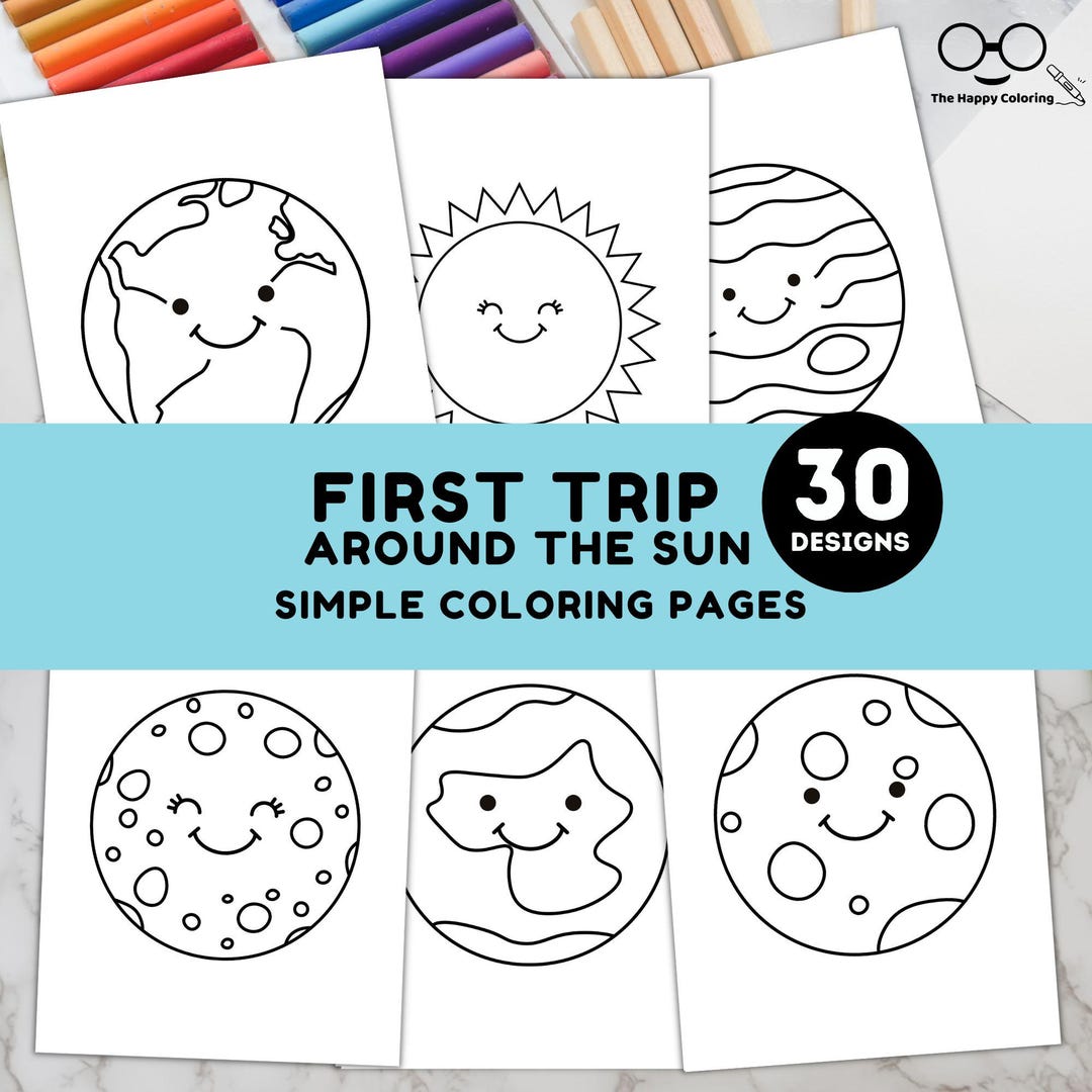 First Trip Around the Sun Coloring Pages | Solar System Coloring Pages ...