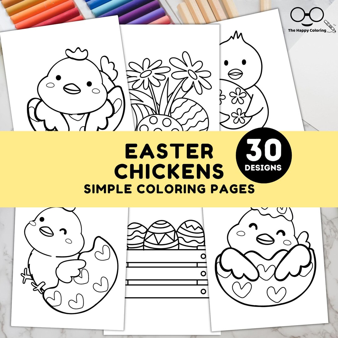 Easter Coloring Pages | Cute Chickens Coloring Pages | Little Chick ...