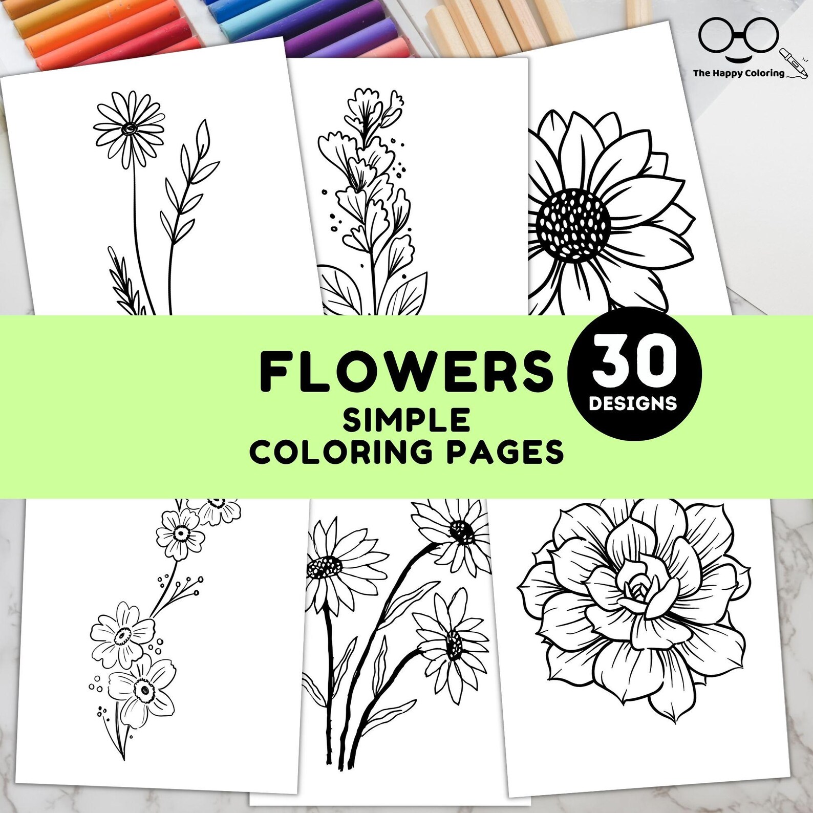 Flowers Coloring Pages Printable | Floral Sheets for Kids and Adults ...