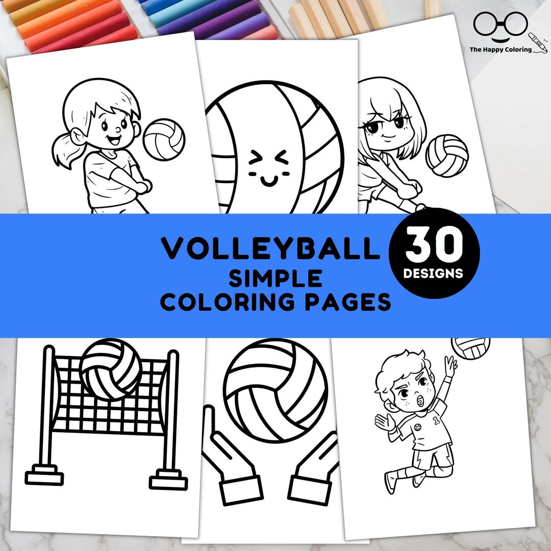 Volleyball Coloring Pages | 30 Printable Volleyball-themed Sheets for ...