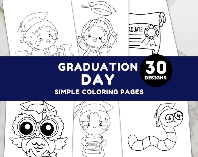Printable Graduation Coloring Pages for Kids & Adults | 75 Pages ...